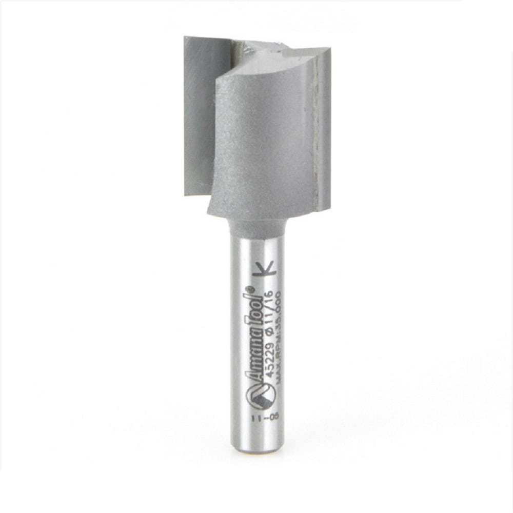 Straight Plunge Router Bit | 2 Flute | Various Dia x 3⁄4 x 1⁄4" Shank ...